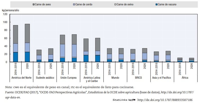 Consumo per cápita de carne en el mundo - Héctor Talavera Coach de Salud